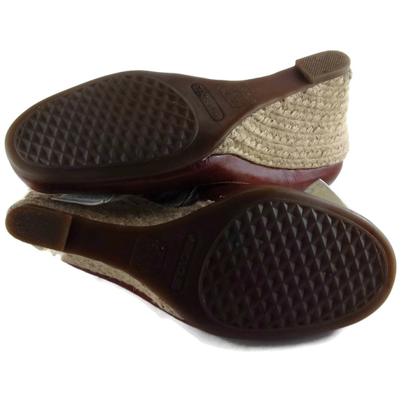 AEROSOLES | Shoes | Aerosoles Two Tone Rope Wedge Heel Peep Toe Heels ...